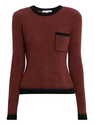 Autumn Cashmere Crewneck Cashmere Sweater - Root Beer