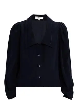 FRAME Long-sleeve Sailor Blouse - Navy