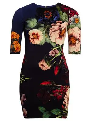 Alice + Olivia Floral Print Mini Dress - Magic Gard