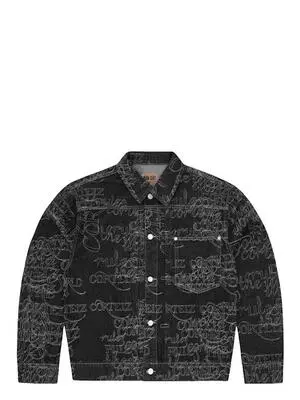 CORTEIZ Handwritten Denim Trucker - Black