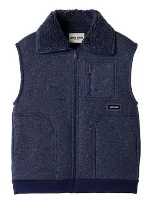 Miu Miu Fleece Vest - Uniform Blue