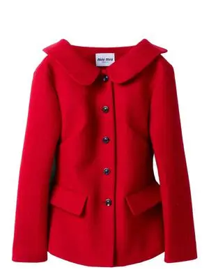 Miu Miu Mohair And Wool Jacket - Red