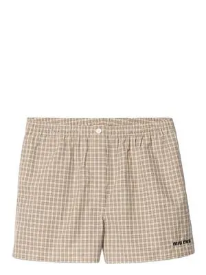 MIU MIU Checked Board Shorts
