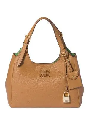 Miu Miu Leather Handbag - Caramel/larch Green