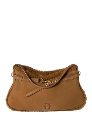 Miu Miu Aventure Shearling Bag - Cocoa Brown