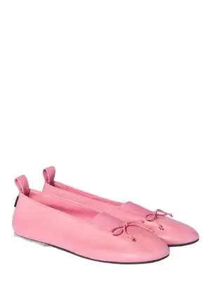 Miu Miu Lan Nappa Leather Ballerinas - Begonia Pink