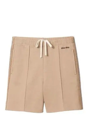 Miu Miu Jersey Bermuda Shorts - Cameo