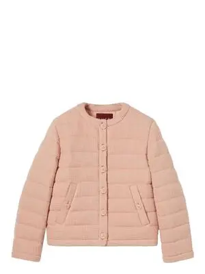 Gucci Textured Wool Tweed Padded Jacket - Pink