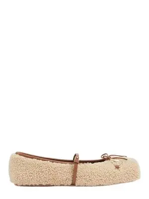 Gucci Horsebit Merino Wool Ballet Flat - Beige