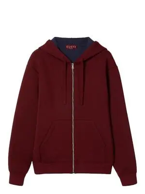 Gucci Double Cotton Viscose Jersey Zip Jacket - Red