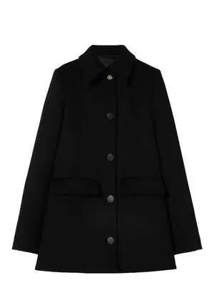 Gucci Wool Coat With Horsebit Buttons - Black