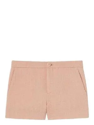 Gucci Textured Wool Tweed Shorts - Pink