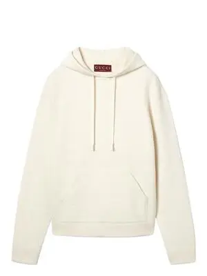Gucci Wool Cashmere Piquet Knit Sweatshirt - White