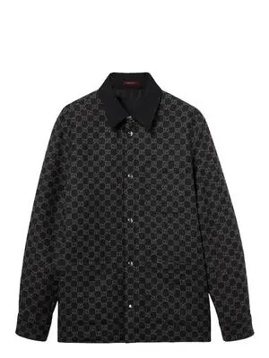 Gucci Brushed Gg Flannel Jacket - Grey