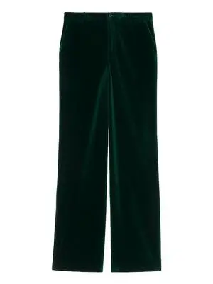 Gucci Soft Stretch Cotton Velvet Pant - Green