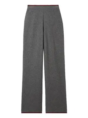 Gucci Soft Rib Felted Wool Pants - Grey