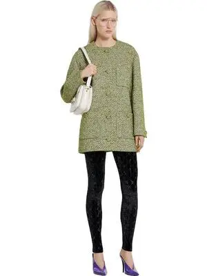 Gucci Wool Cotton Bouclé Coat - Green