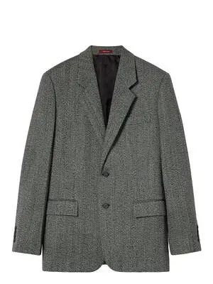 Gucci Wool Mouliné Single-breasted Jacket - Grey