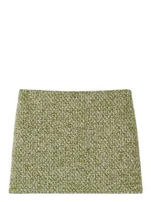 Gucci Wool Cotton Bouclé Mini Skirt - Green