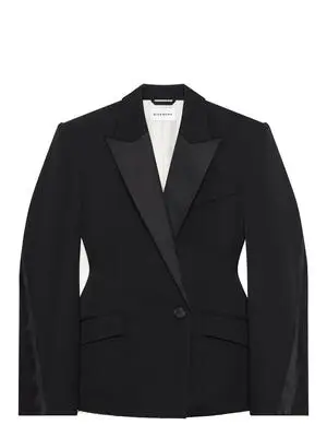 Givenchy Wool Jacket With Inside-out Detail - Black