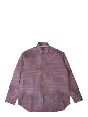 Off-White Stiff Button Down Shirt - Purple