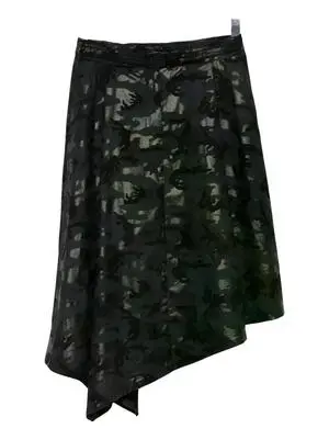 JUUN.J Asymmetric Camouflage Skirt - Grey