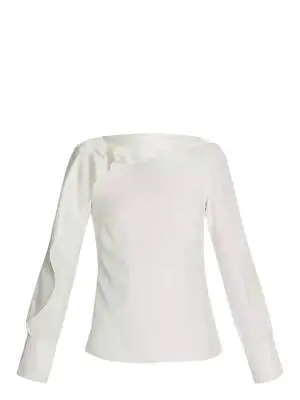 Erdem Long-sleeve Top With Ruffle Detail - Neutrals