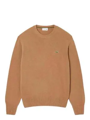 Lacoste Logo-Patch Sweater Brown