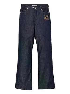 Marc Jacobs Cotton Denim Jeans With Embroidered Logo - Blue