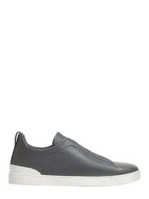 Zegna Leather Sneakers - Grey