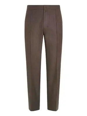 Zegna Elasticated-waistband Trousers - Brown