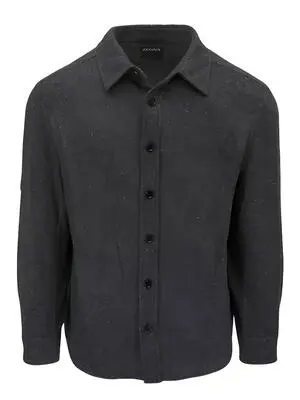 Zegna Long-sleeves Collared Shirt - Grey