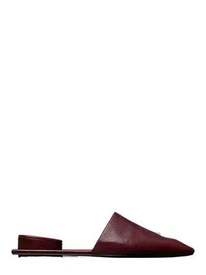 Tory Burch Pierced Leather Mules - Red