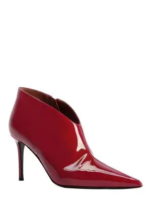 GIUSEPPE ZANOTTI Pointed-toe Patent Leather Boots - Red