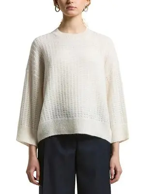 Peserico Flowy Sleeve Knitted Sweater - Natural White