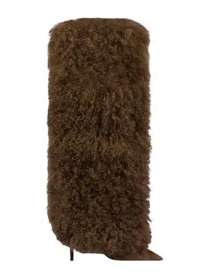 PARIS TEXAS Furry Stiletto Boots