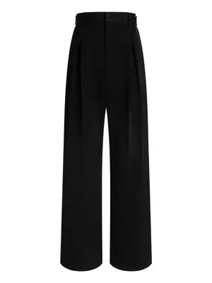 Dolce & Gabbana Wool Gabardine Trousers - Black