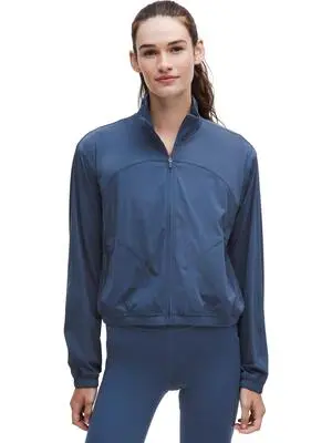 Lululemon Sleek Full-zip Running Jacket - Blue Twill