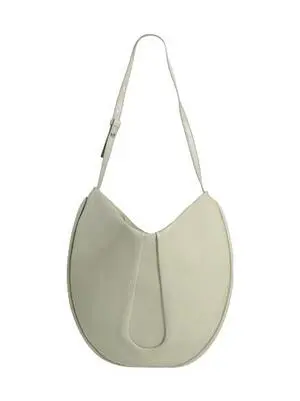 THEMOIRE Coated Fabric Hobo Bag - Sage Green