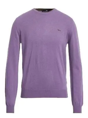 HARMONT & BLAINE Crewneck Knit Sweater - Purple