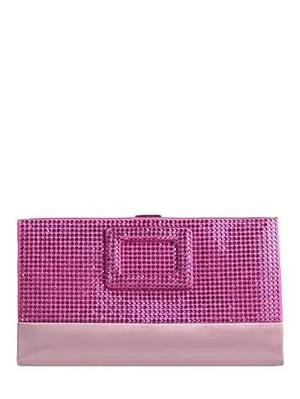 ROGER VIVIER Textile Fiber Clutch - Pink