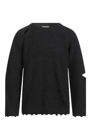 A PAPER KID Organic Cotton & Merino Wool Sweater - Black