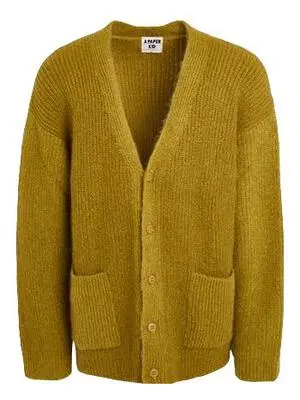 A PAPER KID Knitted Cardigan - Yellow