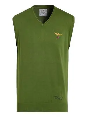 AERONAUTICA MILITARE Cotton Military Sweater Vest - Green