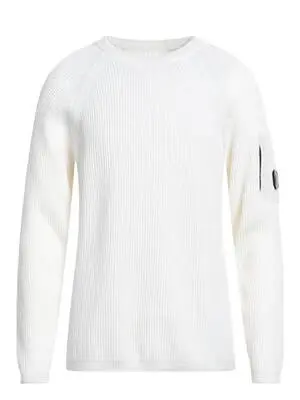 C.P. COMPANY Wool & Polyamide Crewneck Sweater - White