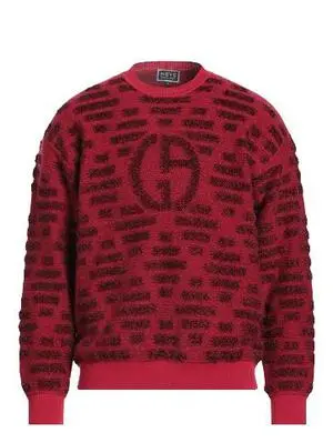 Giorgio Armani Neve Jacquard-knit Sweater - Red