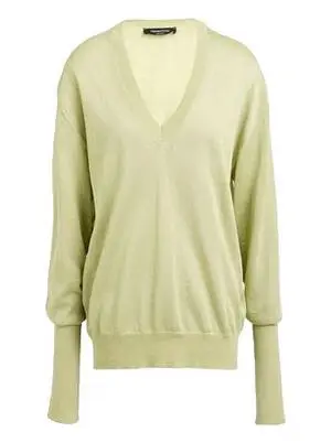 Fabiana Filippi V-neck Long Sleeve Sweater - Light Green