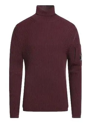 C.P. COMPANY Turtleneck In Virgin Wool And Polyester - Red