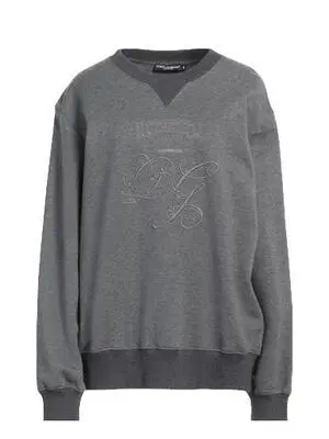 Dolce & Gabbana Sweatshirt In Cotton, Cashmere, Elastane, And Polyester - Grey