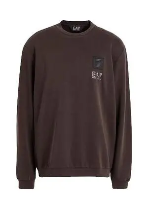 EA7 EA7 Crewneck Sweatshirt With Logo Brown